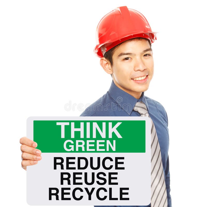 Think Green stock image. Image of holding, reuse, caution - 30756553