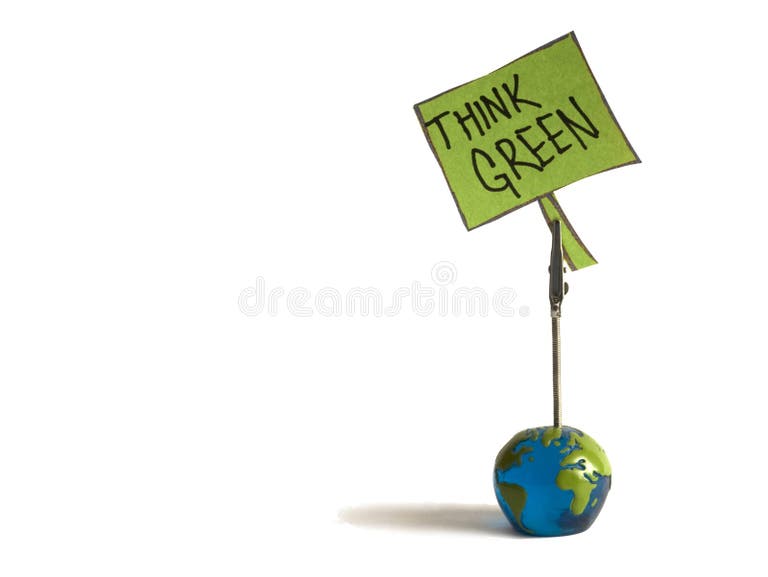 Think green note stock photo. Image of cleaning, world - 9565120