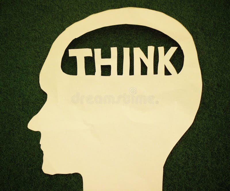 Think green stock photo. Image of brain, paper, think - 30667558