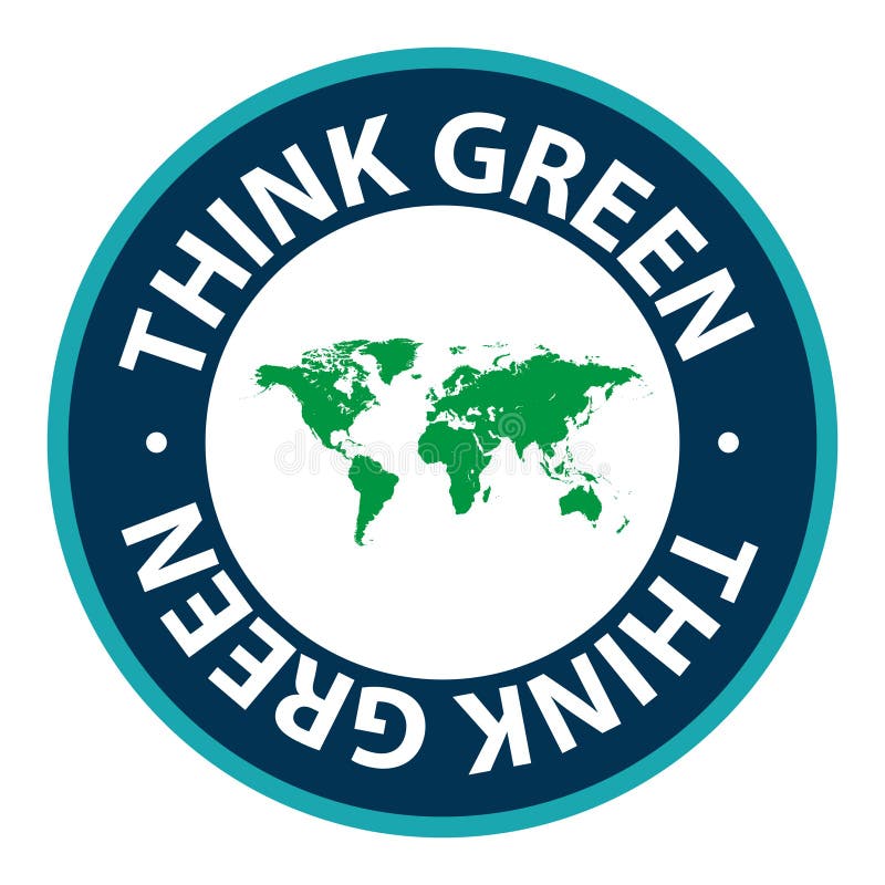 Think green sign stock image. Image of abstract, cubes - 23226447