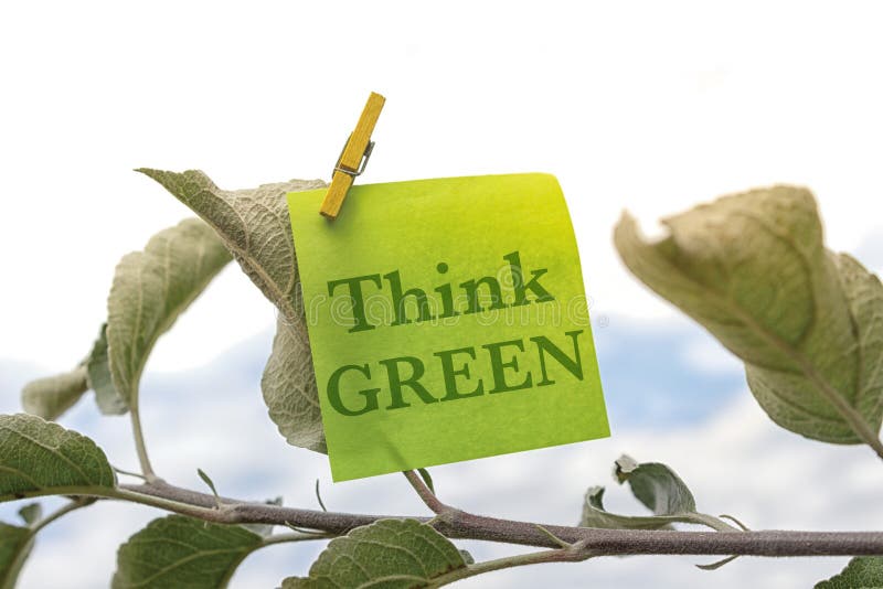 Think Green stock image. Image of energy, mindset, idea - 60845687