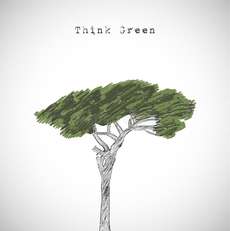 Think green stock vector. Illustration of recycle, recycling - 48113676