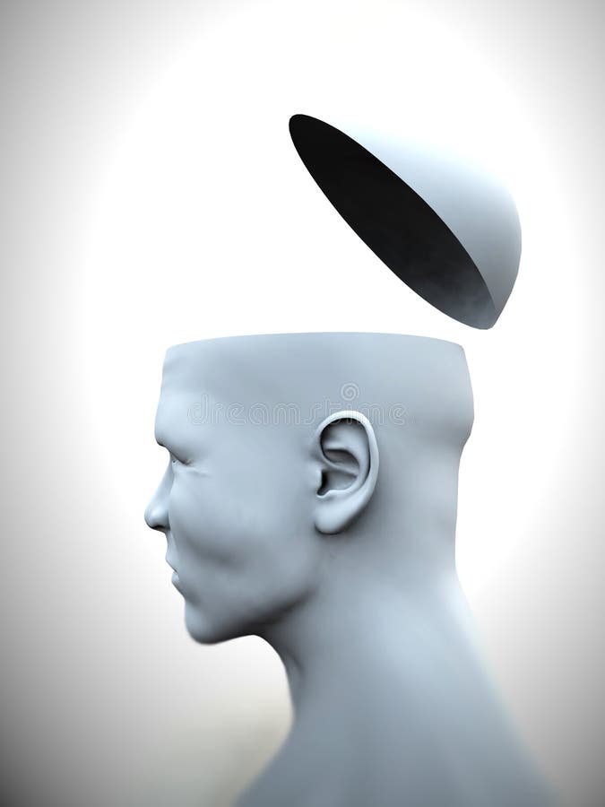 Think Open Top Head stock illustration. Illustration of clever - 7702183