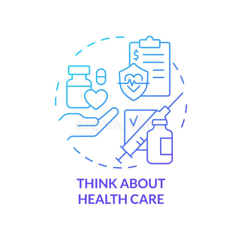 Think about Health Care Blue Gradient Concept Icon Stock Illustration ... Think about Health Care Blue Gradient Concept Icon Stock Illustration ...