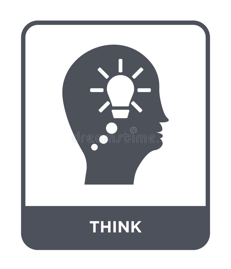 Think Icon in Trendy Design Style. Think Icon Isolated on White ...