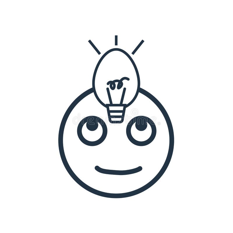 Think Vector Icon Isolated On Transparent Background, Linear Think ...