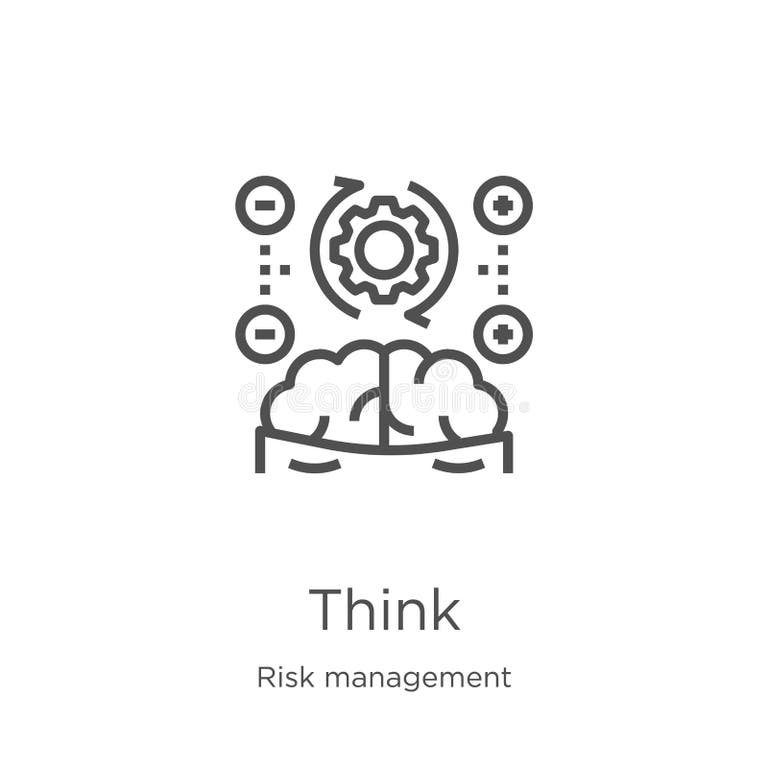 Think Icon Vector from Risk Management Collection. Thin Line Think ...