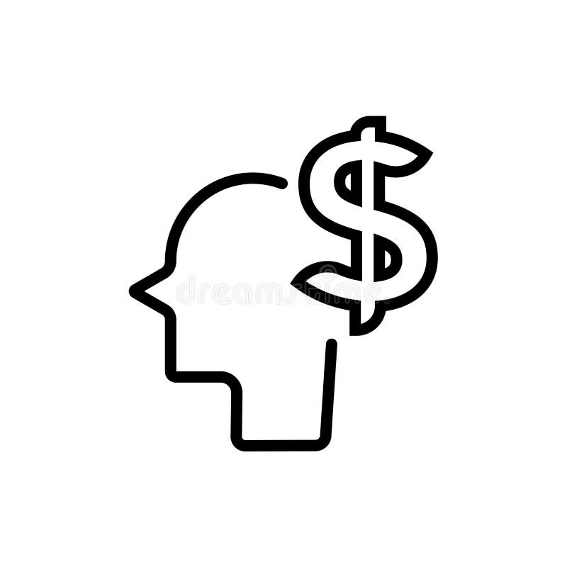 Thinking Icon Vector Sign and Symbol Isolated on White Background ...