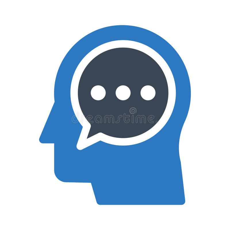 Think Vector Glyph Color Icon Stock Illustration - Illustration of ...