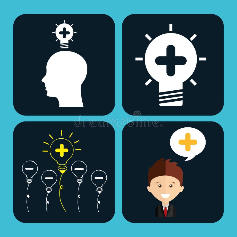 Think icons stock vector. Illustration of solution, profile - 59194254