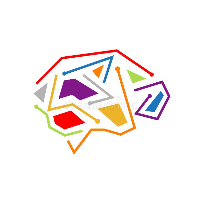 Think Idea Concept Brain Logo Brainstorm Power Silhouette Design Vector ...