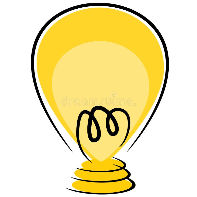 Think Idea Lamp Illustration Stock Vector - Illustration of design ...