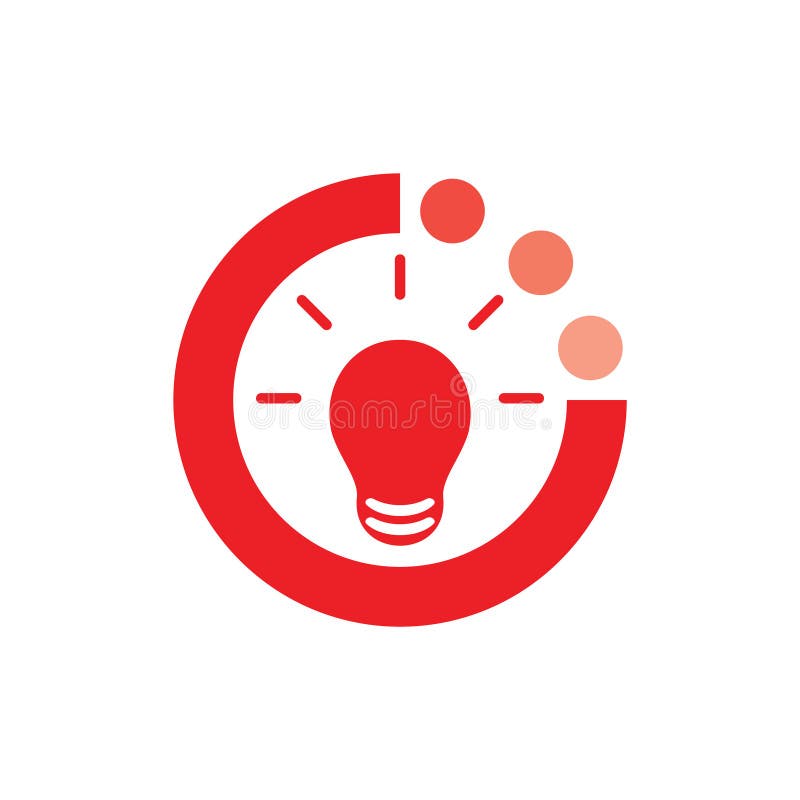Think Idea Light Bulb Process Symbol Vector Stock Illustration ...