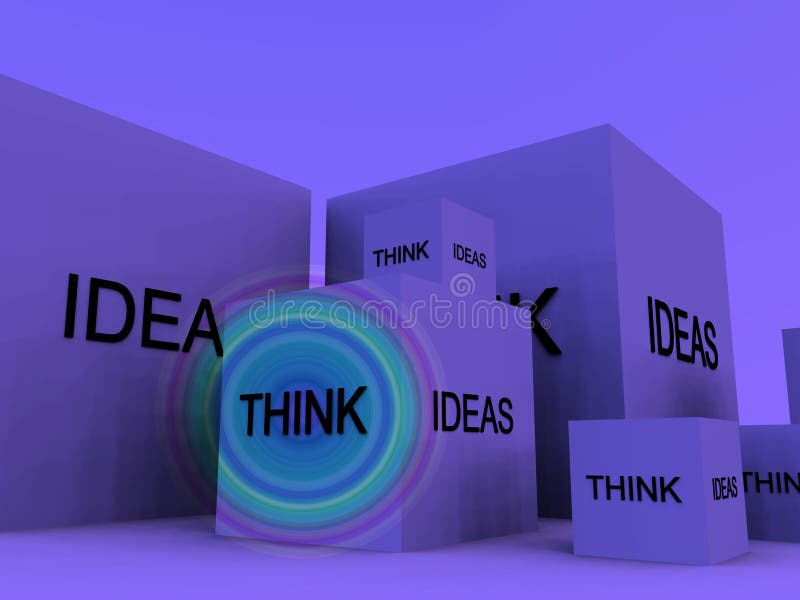 Think of Ideas 4 stock illustration. Illustration of boxes - 2717189