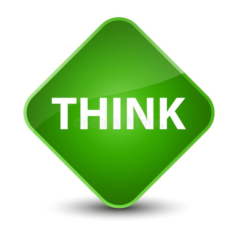 Think Elegant Green Diamond Button Stock Illustration - Illustration of ...