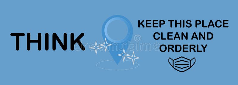 Think Keep this Place Clean and Orderly Stock Vector - Illustration of ...