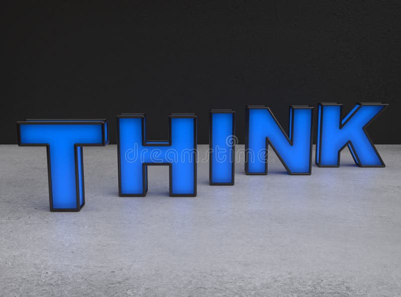 Think letters stock illustration. Illustration of concept - 31847062
