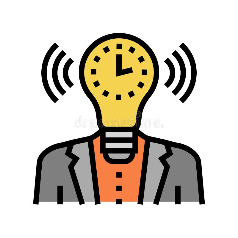 Think Light Bulb Color Icon Vector Illustration Stock Vector ...