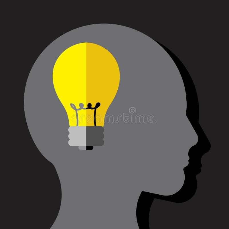 Light Bulb Gets An Idea stock vector. Illustration of light - 24761626