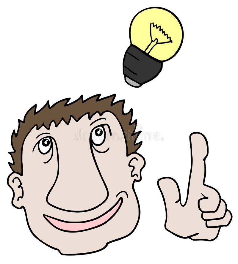 Think man stock vector. Illustration of perception, label - 32555800