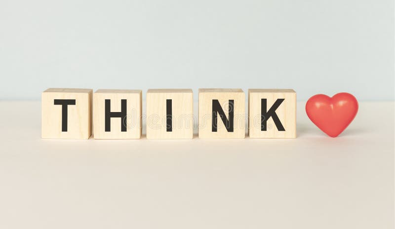 THINK Message Word on a Wooden Desk Stock Image - Image of creativity ...