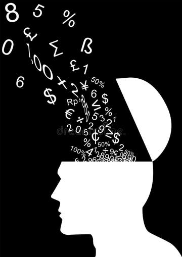 Think Numbers stock vector. Illustration of head, ideas - 15091837