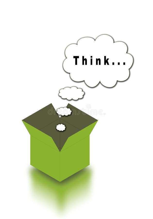 Think Out of the Box stock illustration. Illustration of creativity ...