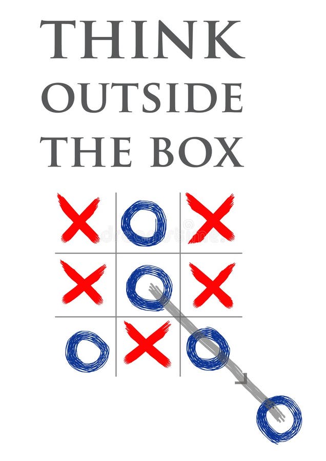 Think out of the box stock illustration. Illustration of draw - 29077550