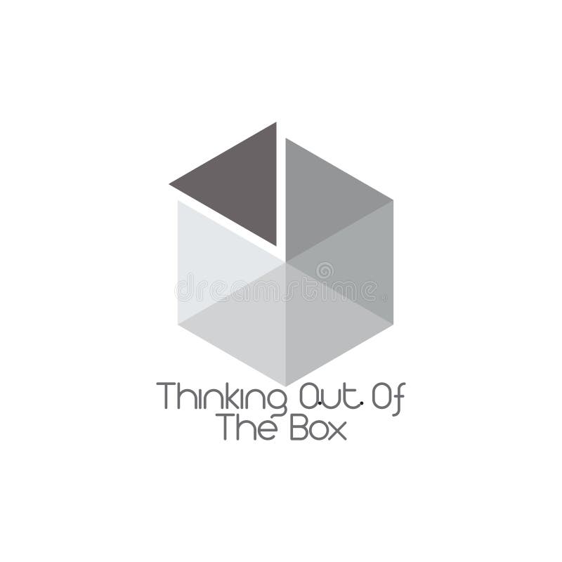 Think Out of the Box Symbol Vector Stock Vector - Illustration of ...