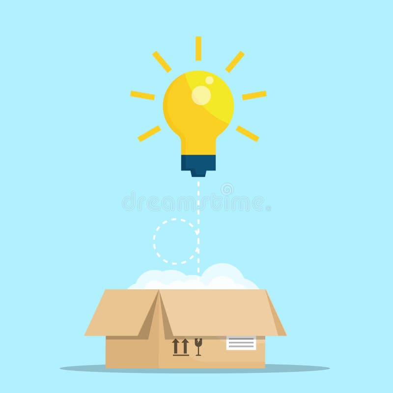 Think Out of Box Vector Illustration Stock Vector - Illustration of ...