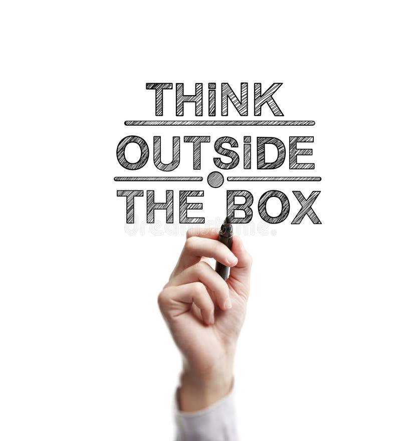 Think outside the box stock image. Image of photograph - 27909947