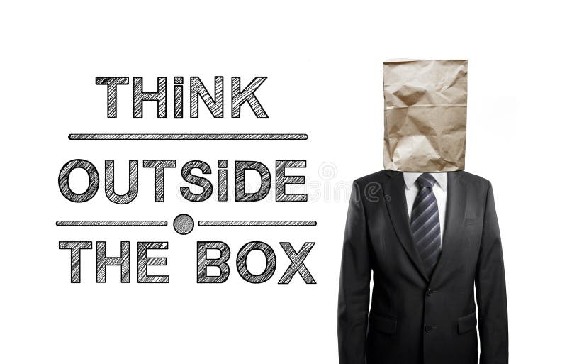 Think outside the box stock photo. Image of confident - 31428978