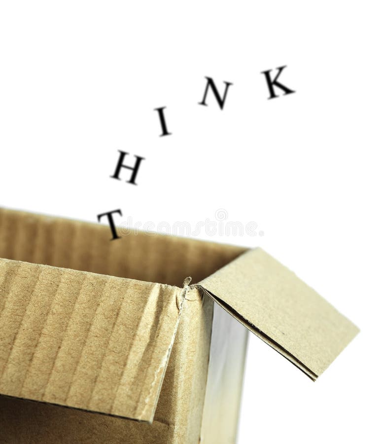 Think outside the box stock photo. Image of innovative - 55700296