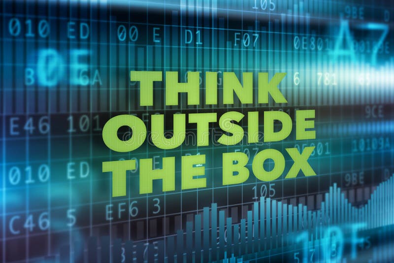 Think Outside the Box Concept Stock Illustration - Illustration of ...