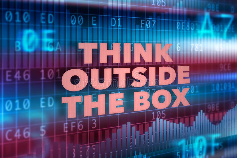 Think Outside the Box Concept on Blackboard Stock Image - Image of ...