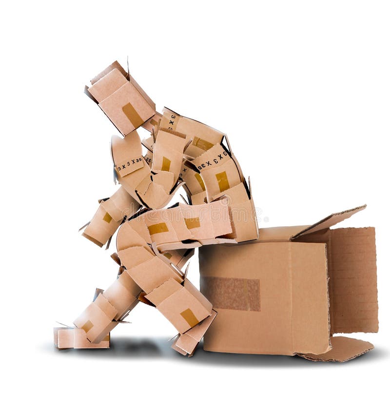 Outside the box stock image. Image of comic, trap, conceptual - 155637