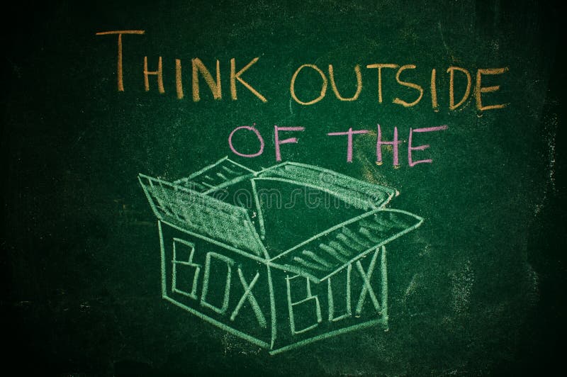 Think outside the box stock image. Image of think, idea - 25076227