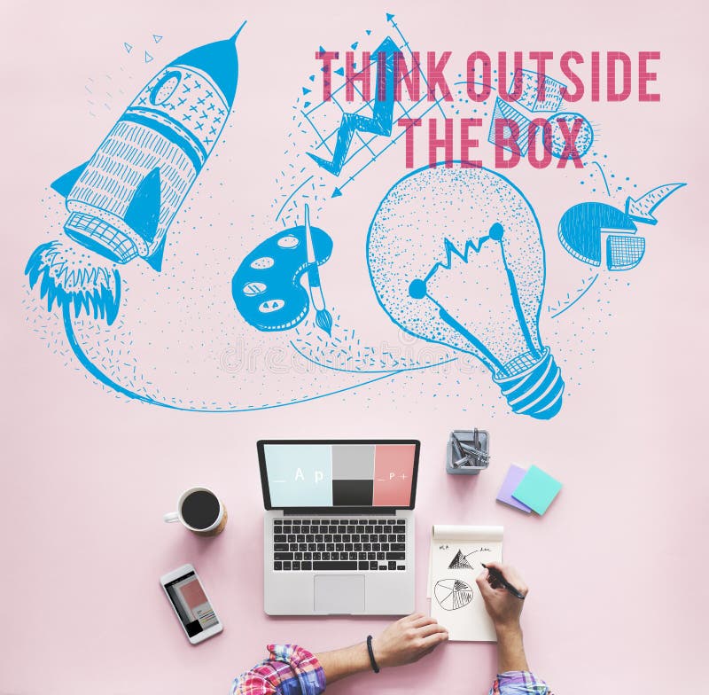 Think Outside the Box Ideas Creativity Imagination Concept Stock Photo ...