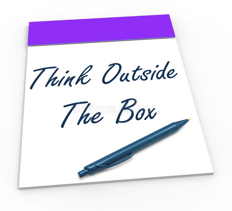 Think Outside the Box Means Creativity and Stock Illustration ...