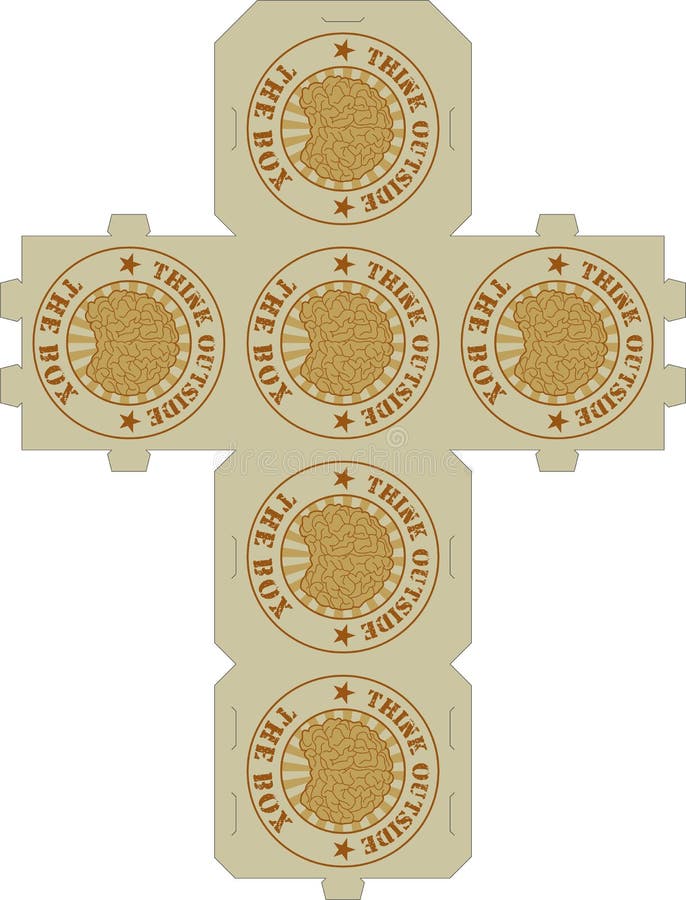 Think outside the box stock vector. Illustration of drawing - 34419782