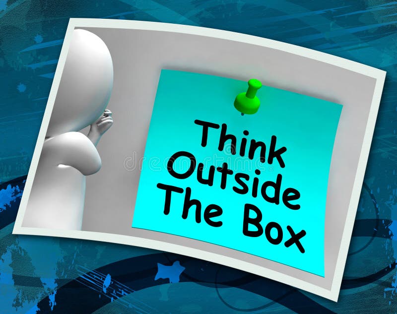 Think Outside the Box Photo Means Different Unconventional Think Stock ...