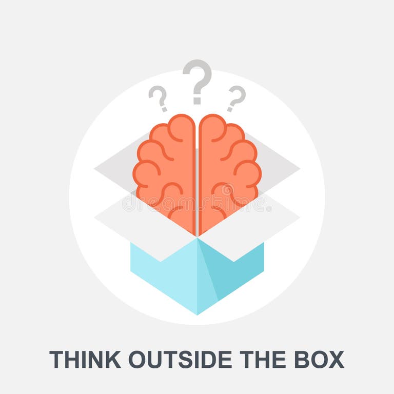 Think Outside the Box Vector Illustration Concept Stock Vector ...