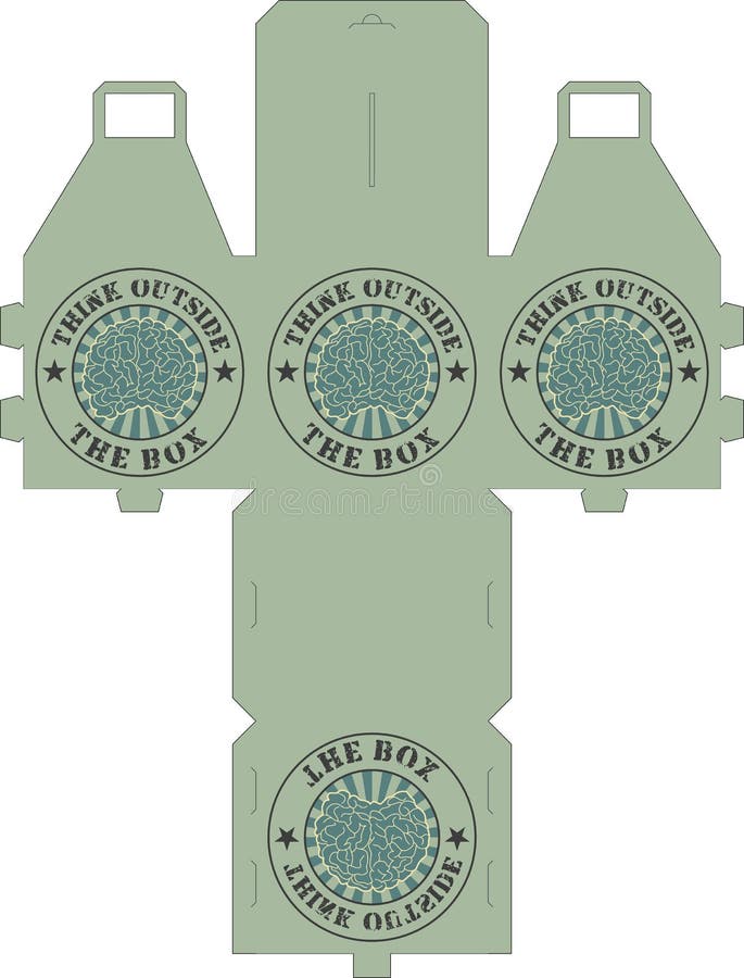 Think outside the box stock vector. Illustration of businessman - 34419834