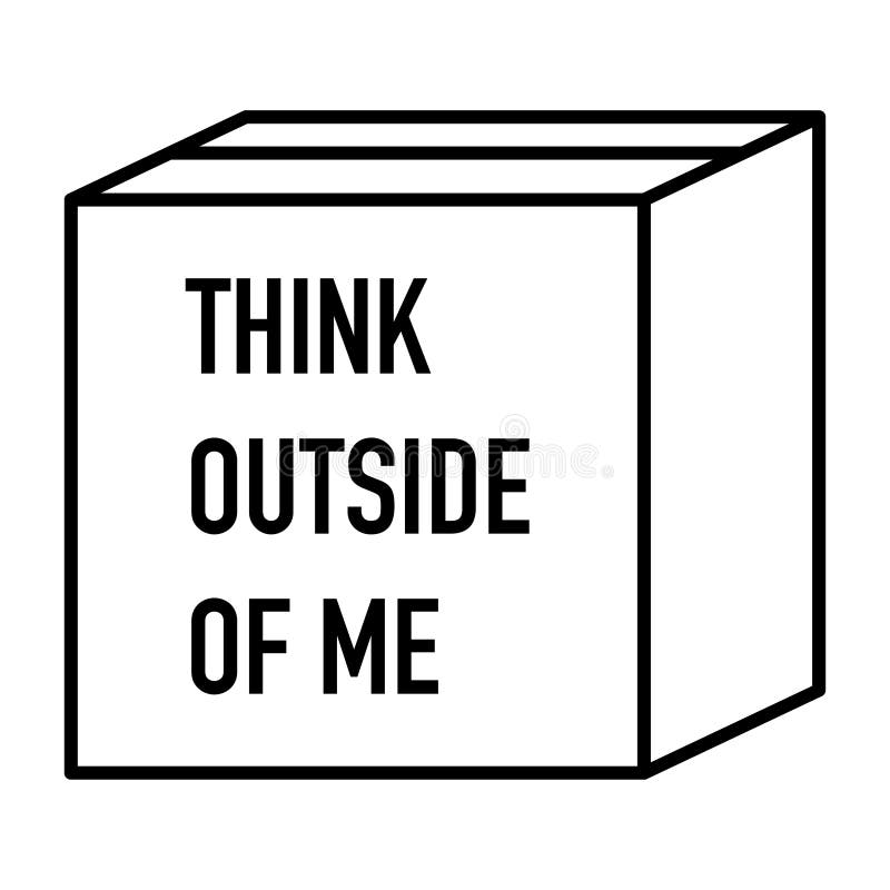 Think Outside the Box Very Creative Idea Stock Illustration ...