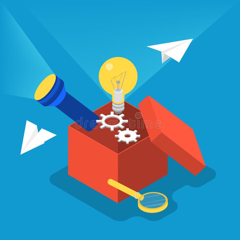 Think Outside the Box Web Banner. Creative Thinking Stock Vector ...