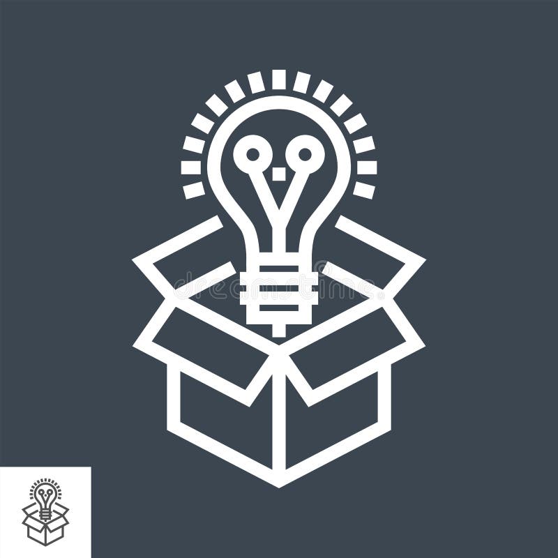 Think outside line icon stock vector. Illustration of innovation ...