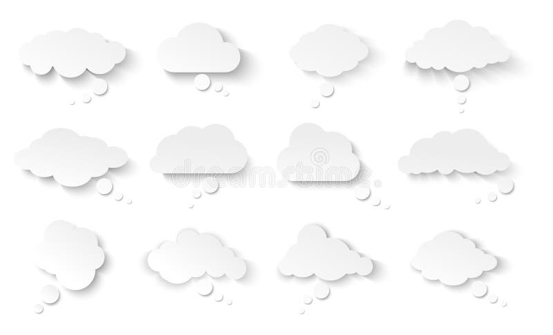 Think Paper Style Bubble. Infographic Design. Dialog Message Clouds ...