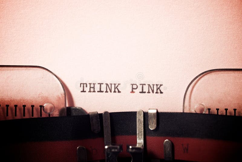 Think pink stock image. Image of positive, lady, shirt - 25052235