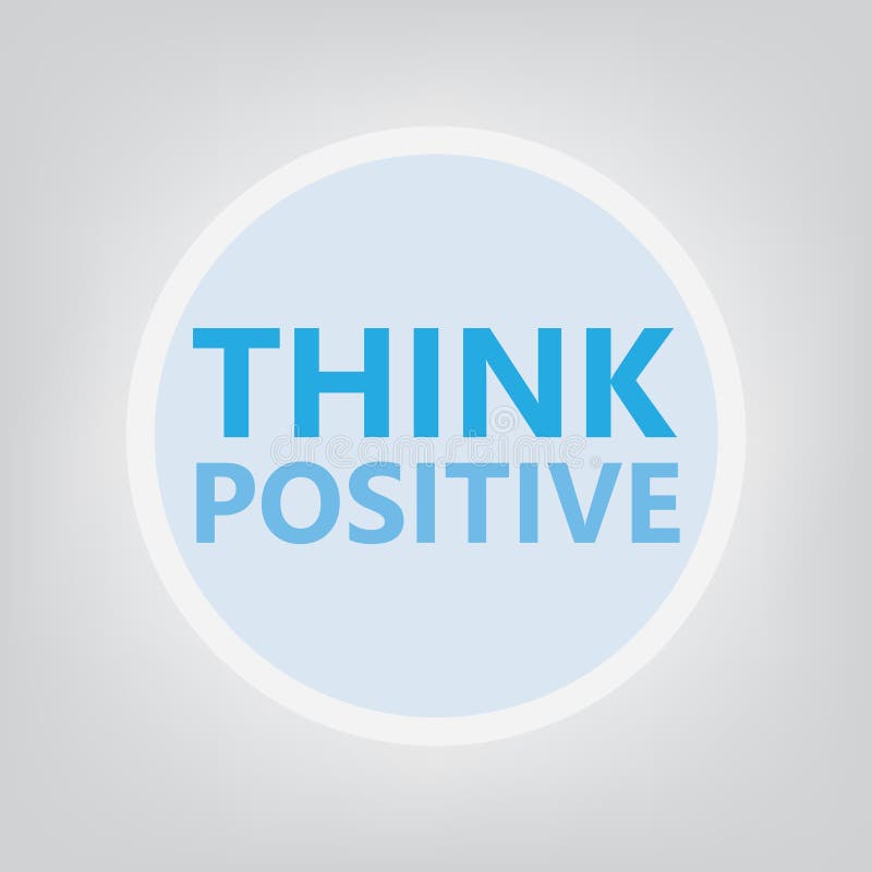 Think positive concept stock vector. Illustration of coach - 129583236