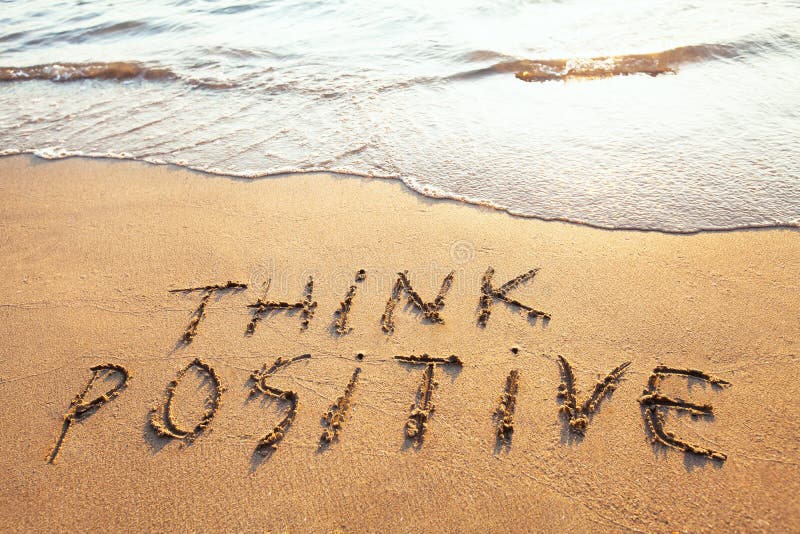 Think positive stock photo. Image of beach, good, conceptual - 71983360